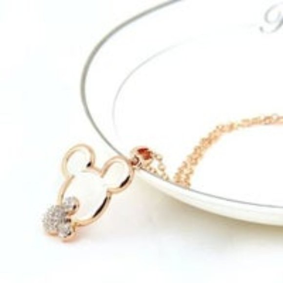 Jewelry | Mickey Mouse Pendant Crystal Necklace | Poshmark
